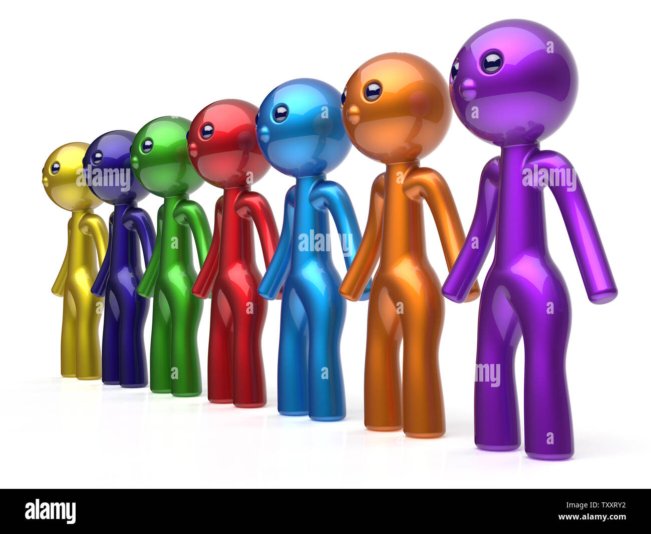 The chain of friendship cartoon hi-res stock photography and images - Alamy