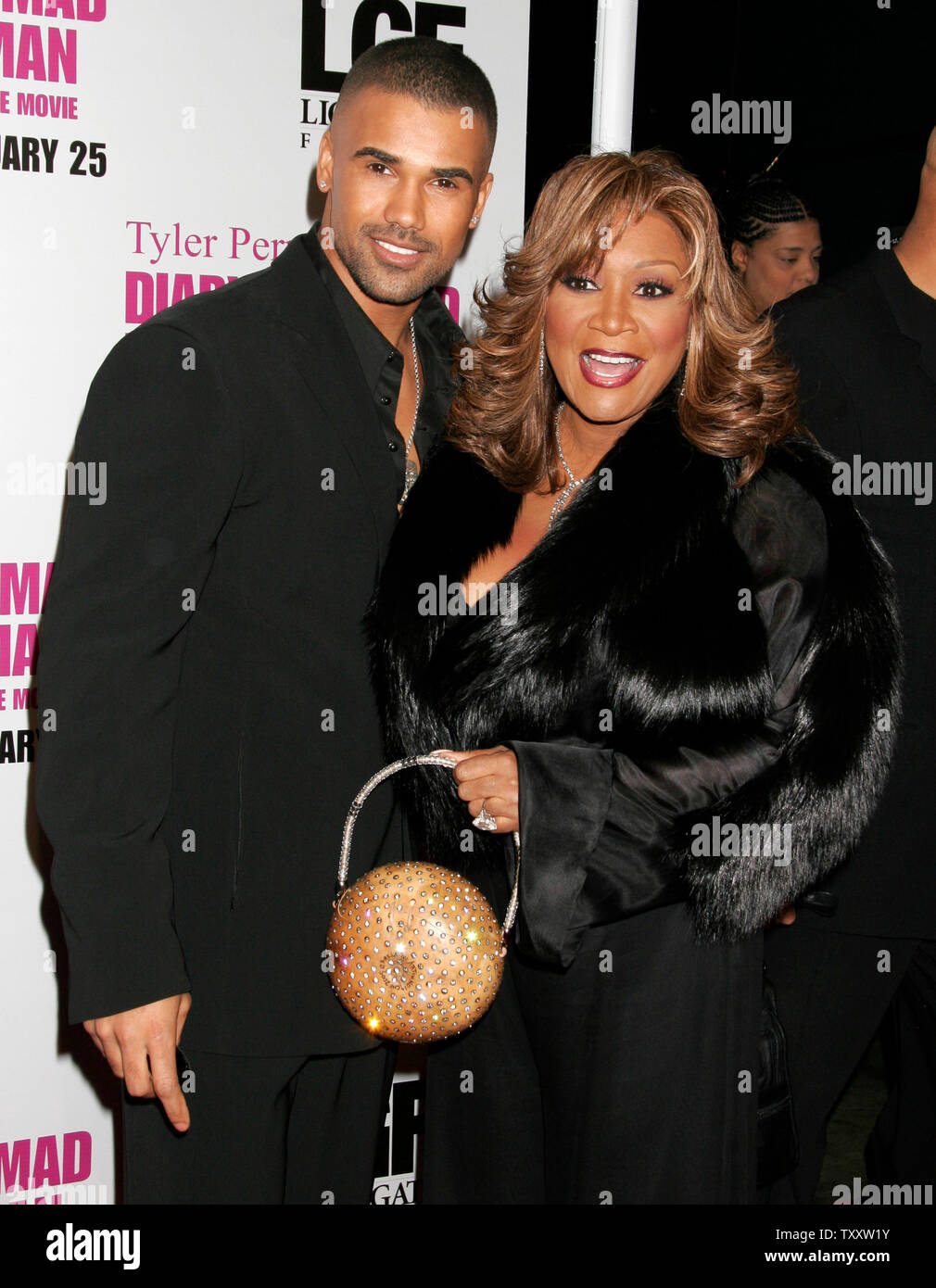 Actor Shemar Moore, left, and singer Patti Labelle arrive at the ...