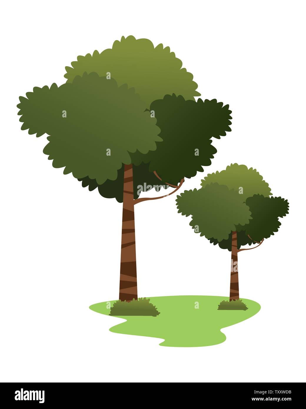 leafy trees icon cartoon isolated Stock Vector Image & Art - Alamy
