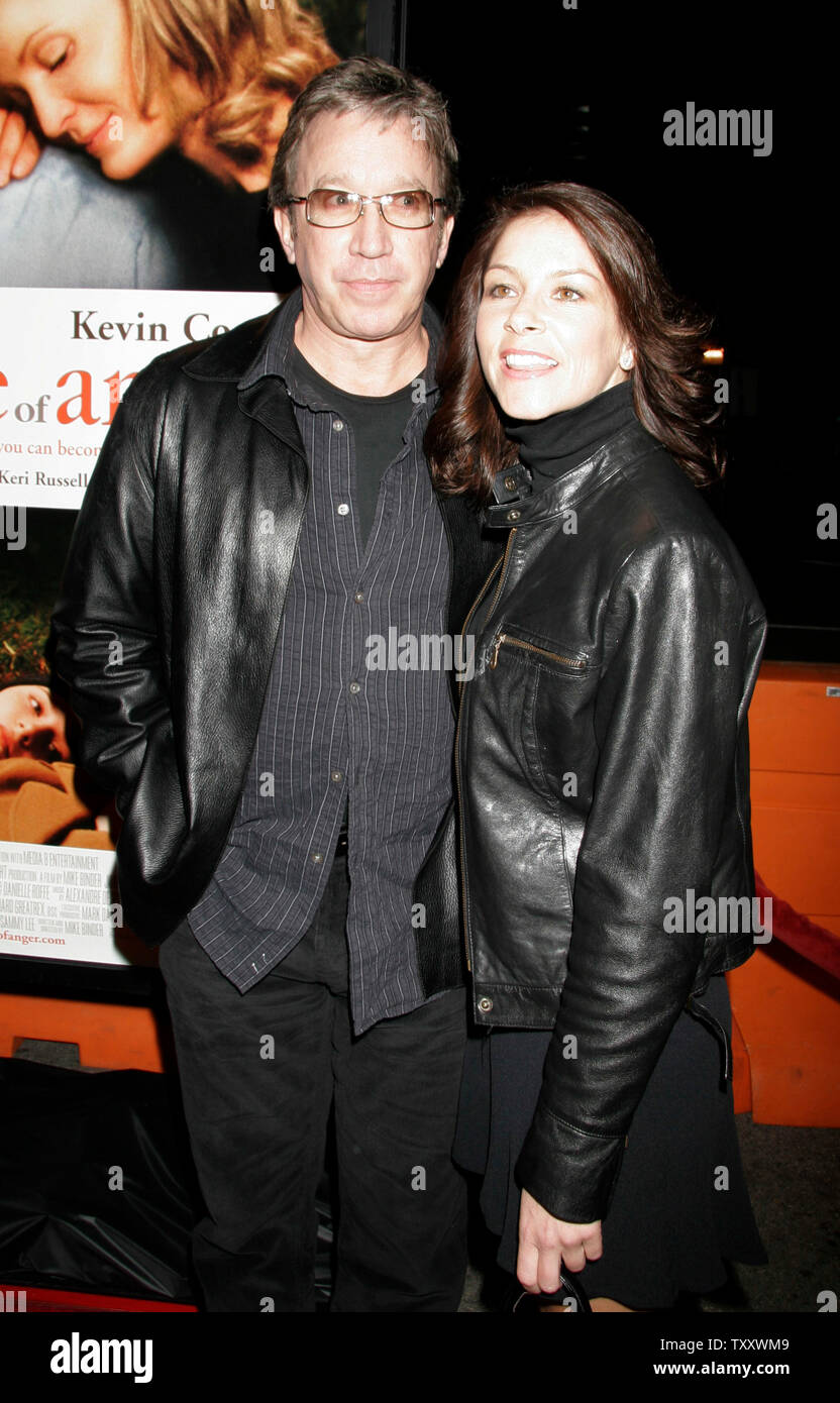 Actor Tim Allen, left, and his friend, Jane Hajduk , arrive at the ...
