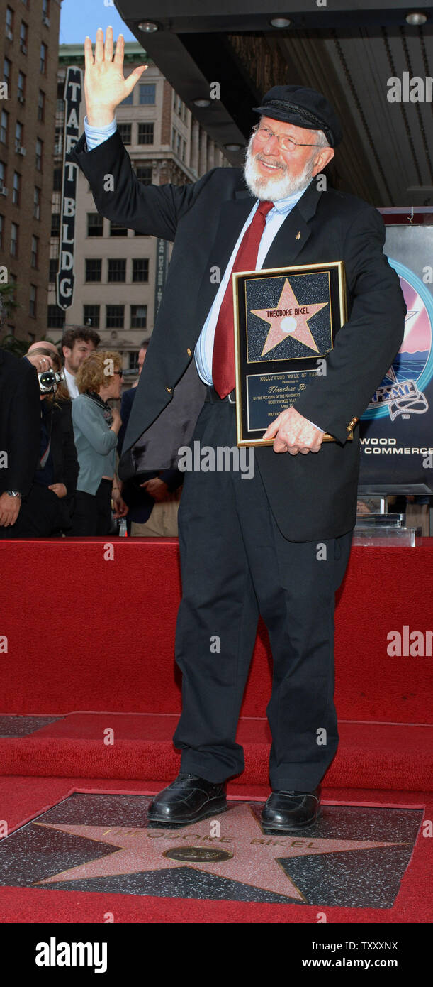 Theodore Bikel, actor, singer, civil rights activist and author holds a ...