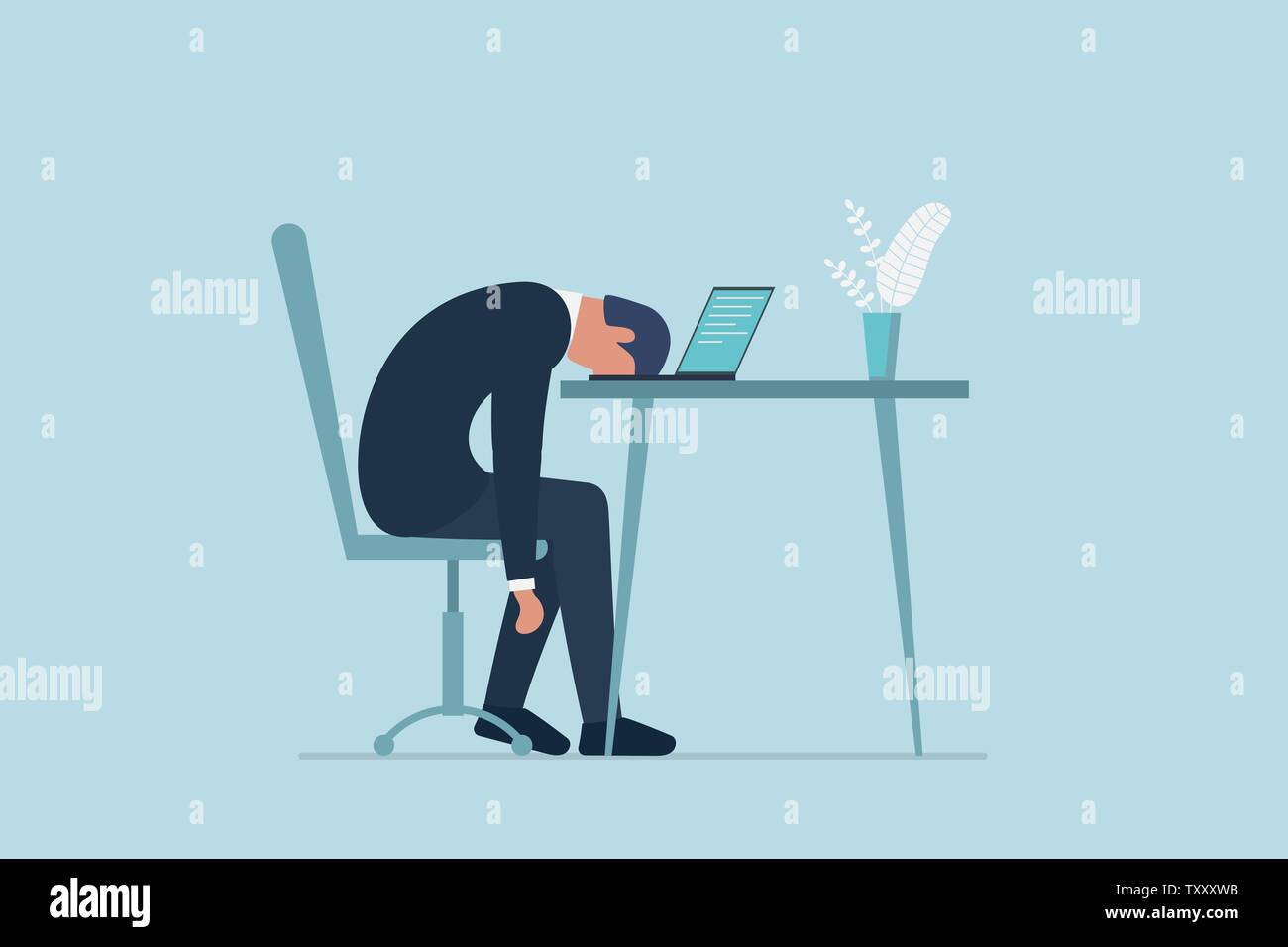 Tired At Work Animation