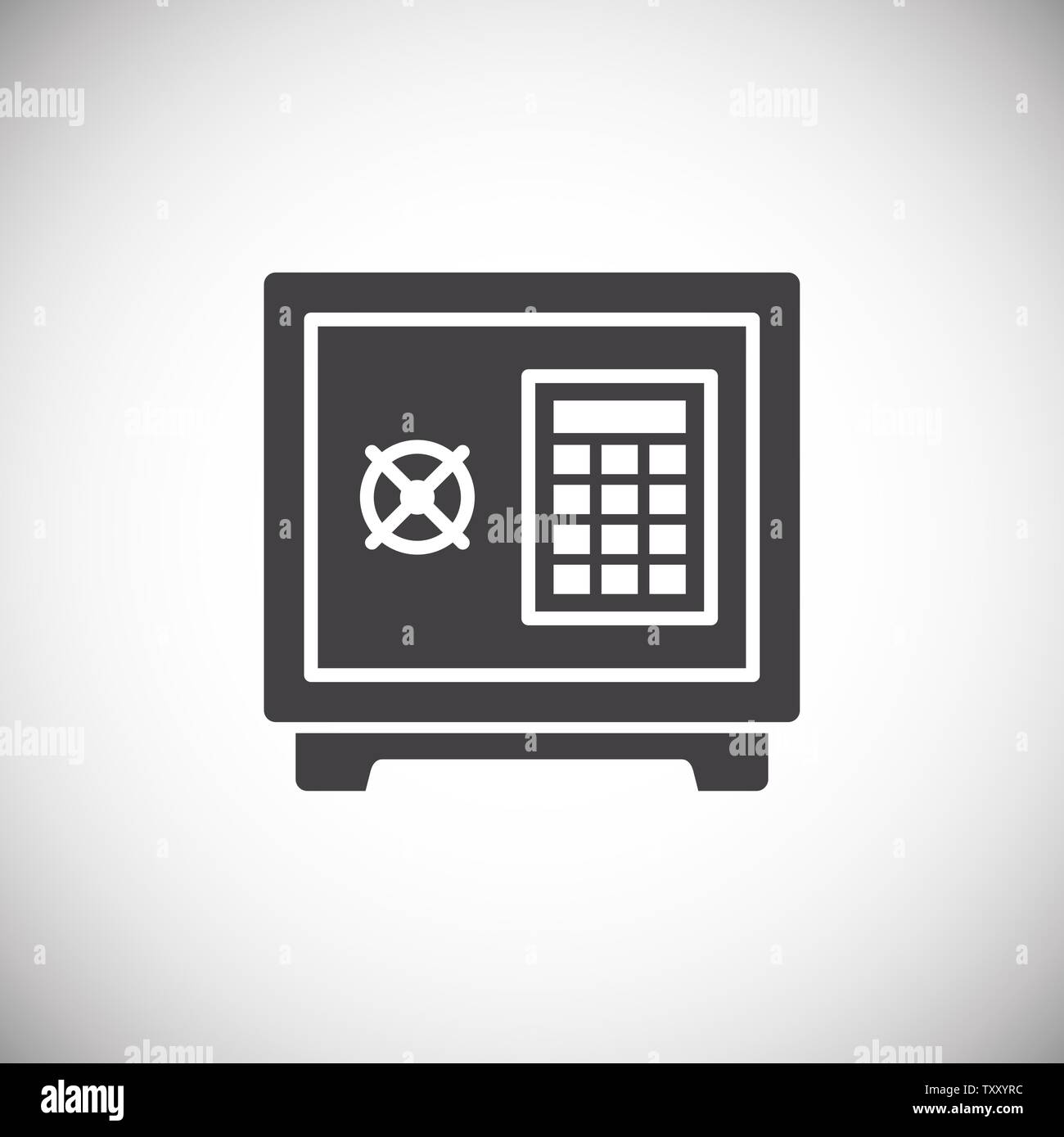 Money safe icon on background for graphic and web design. Simple ...