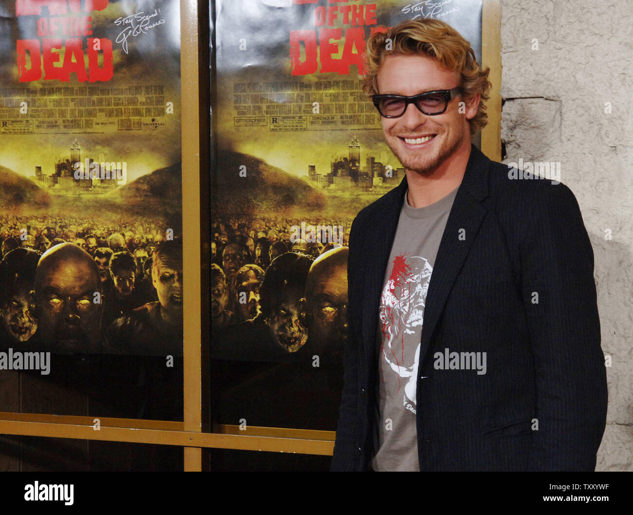 Australian actor Simon Baker, a cast member in the motion picture "Land ...