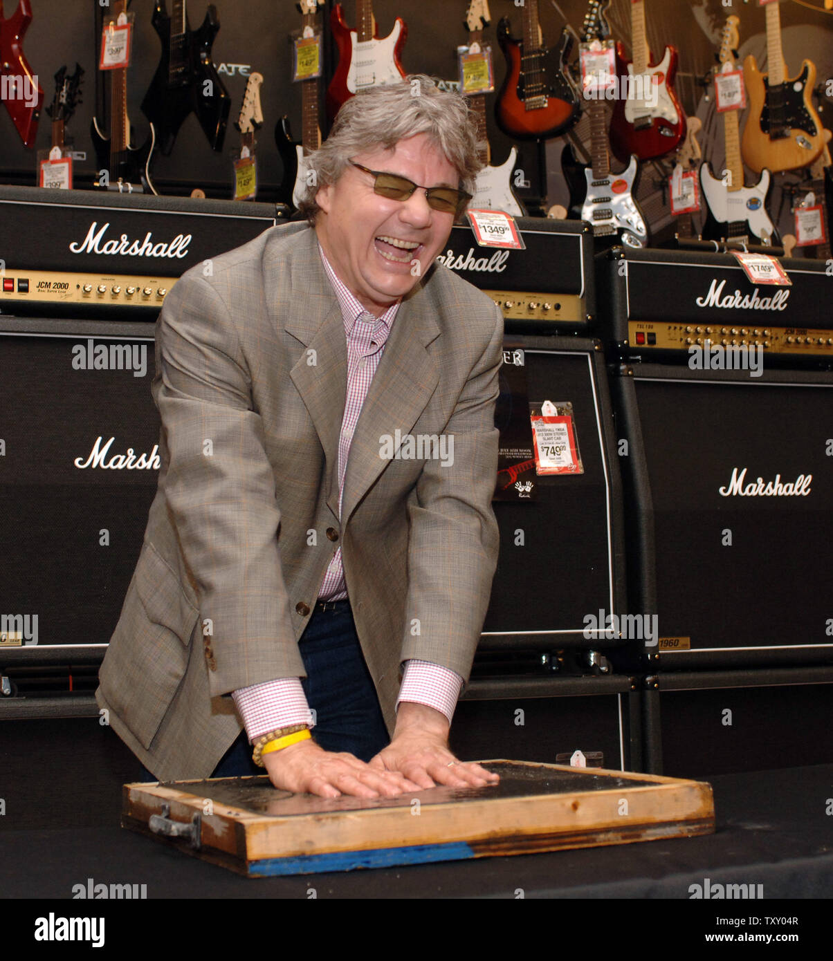 Blues/rock singer, songriter and guitarist Steve Miller places his ...