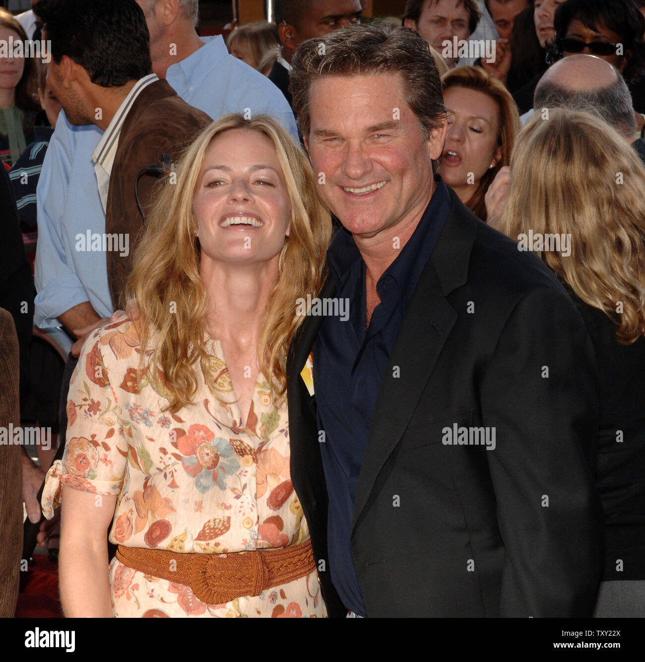 Elisabeth Shue (L) and Kurt Russell, cast members in the new motion ...