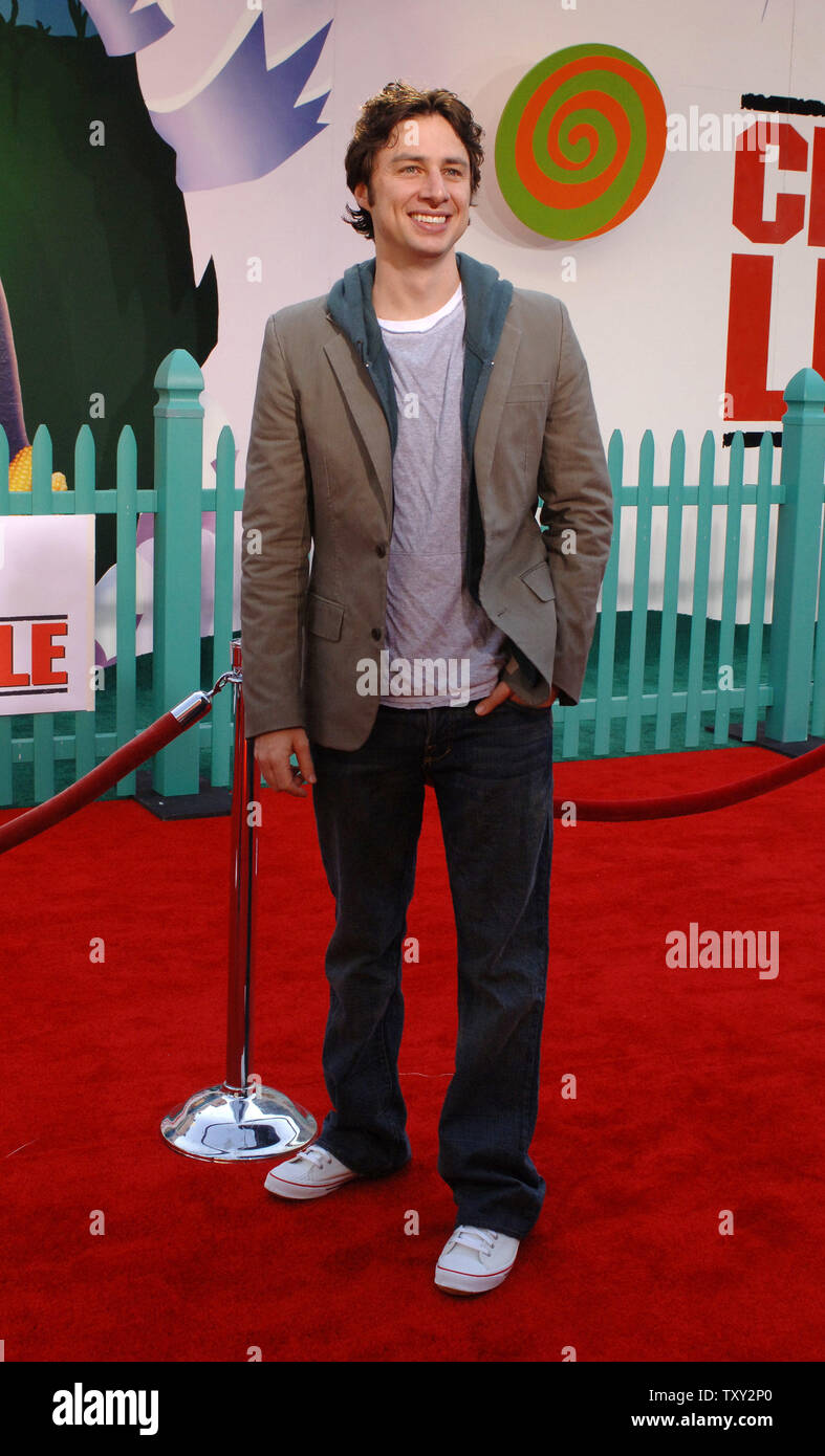 Actor Zach Braff, the voice talent for character "Chicken Little" in ...