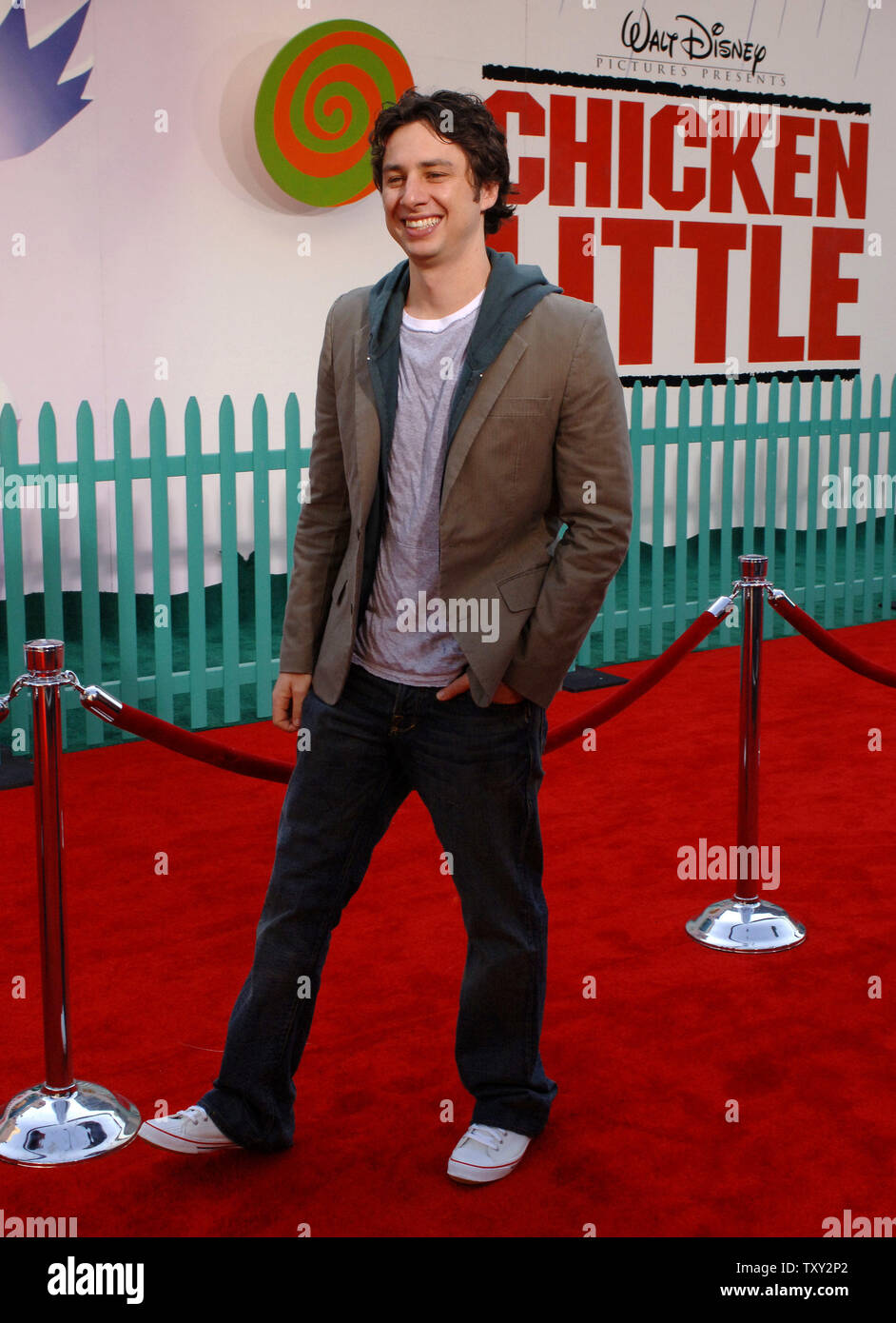 Actor Zach Braff, the voice talent for character "Chicken Little" in ...