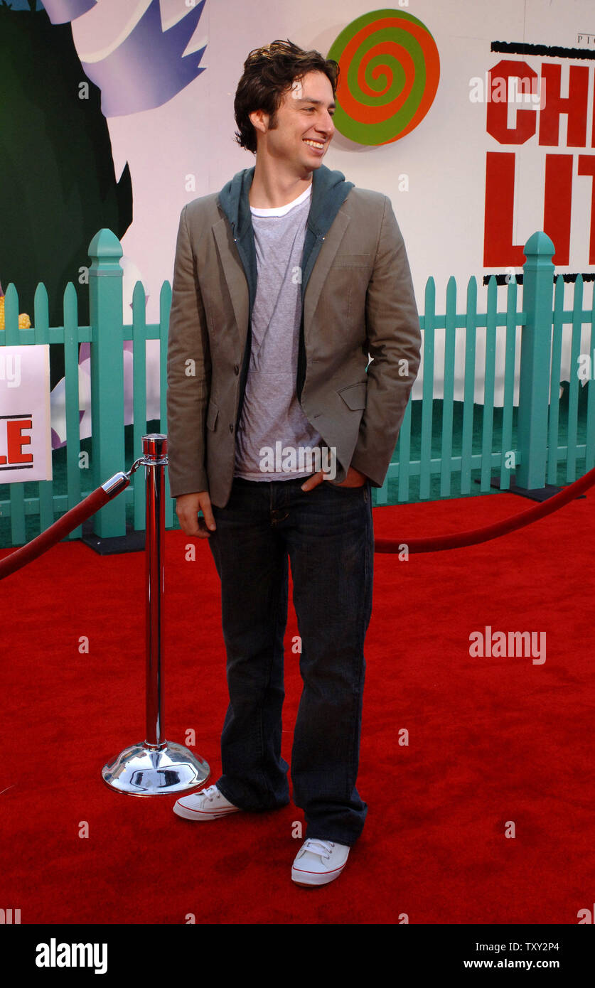 Actor Zach Braff, the voice talent for character "Chicken Little" in ...