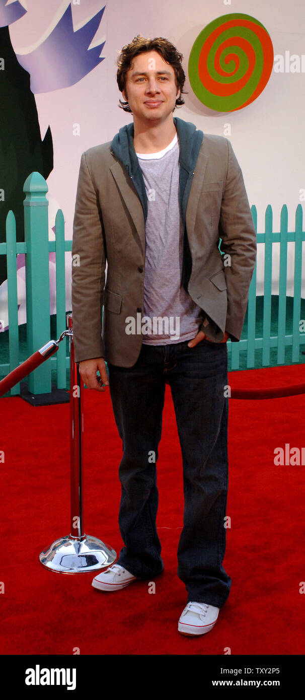 Actor Zach Braff, the voice talent for character "Chicken Little" in ...