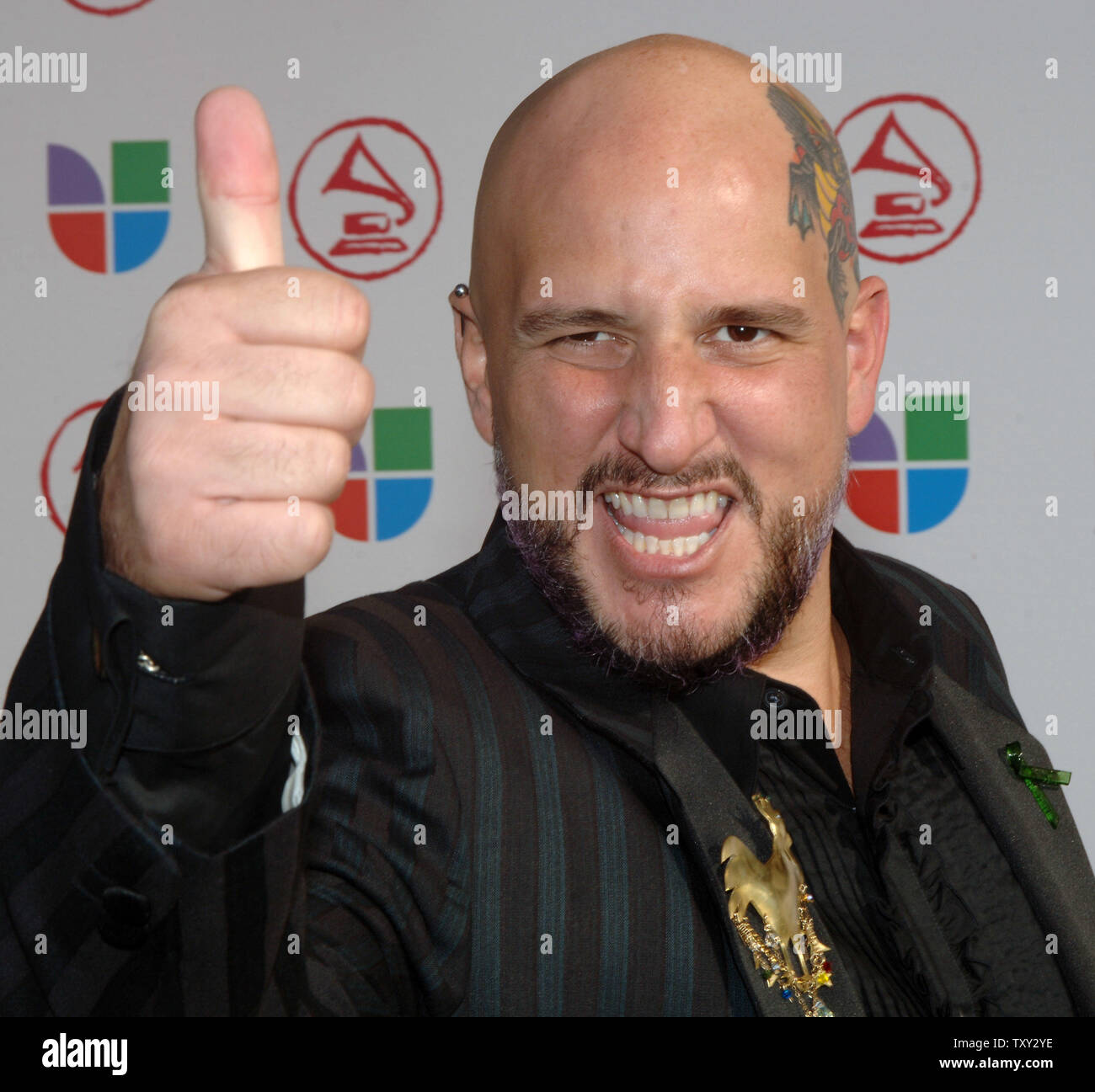 Fofe, lead singer for the Puerto Rican group Circo, arrives at the 6th ...
