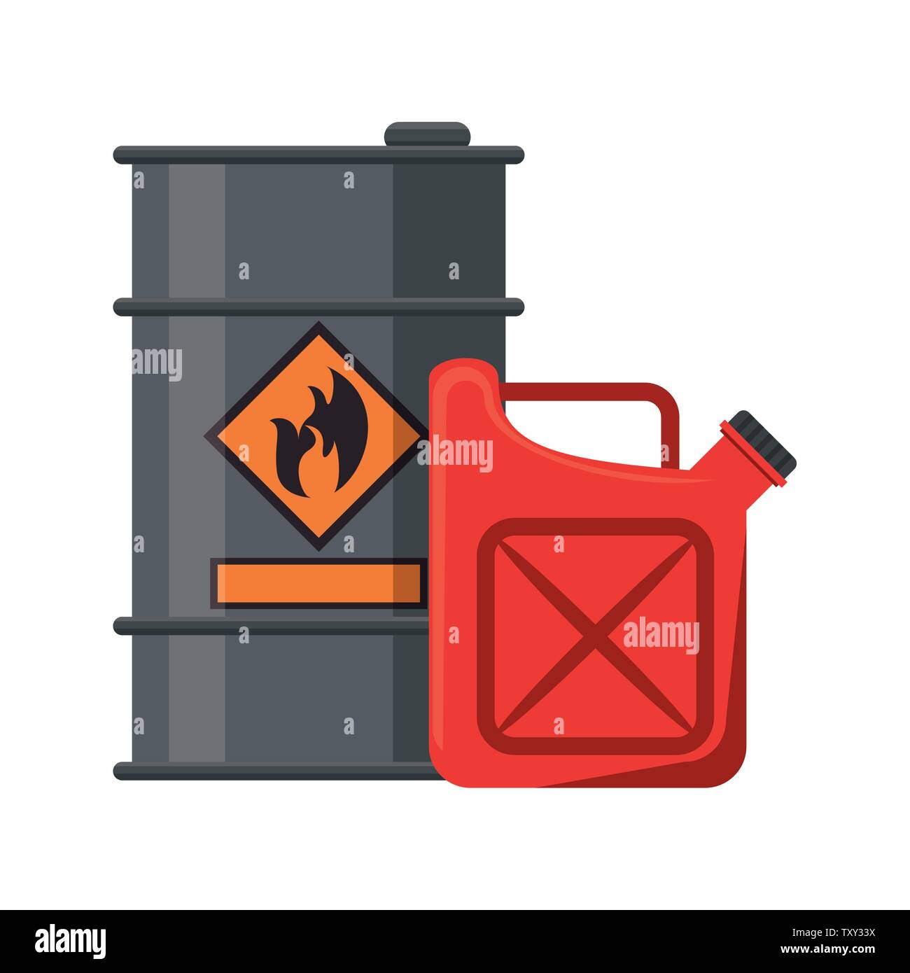 Oil barrel and fuel can symbols Stock Vector Image & Art - Alamy