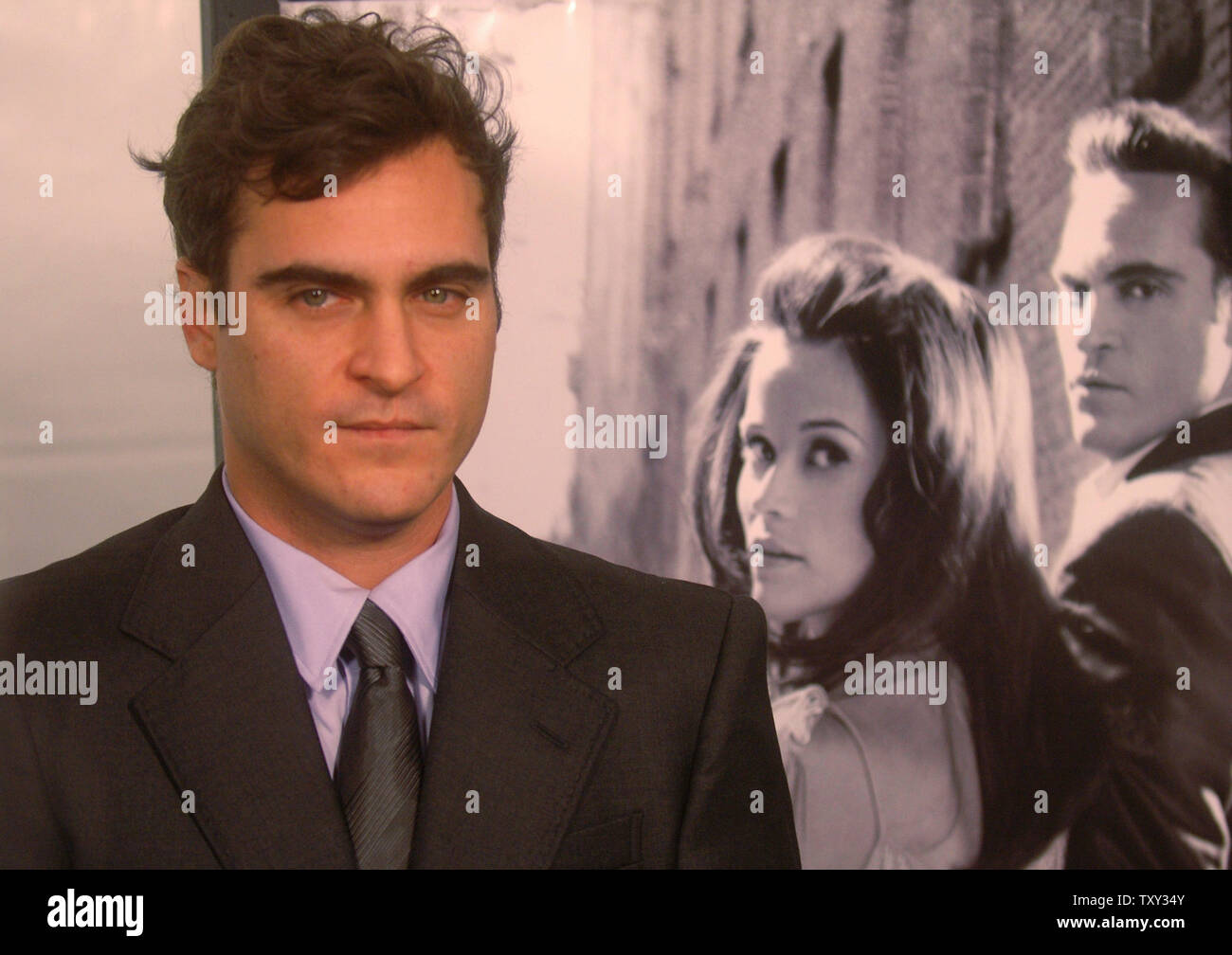 Actor Joaquin Phoenix arrives for a celebrity screening of the ...