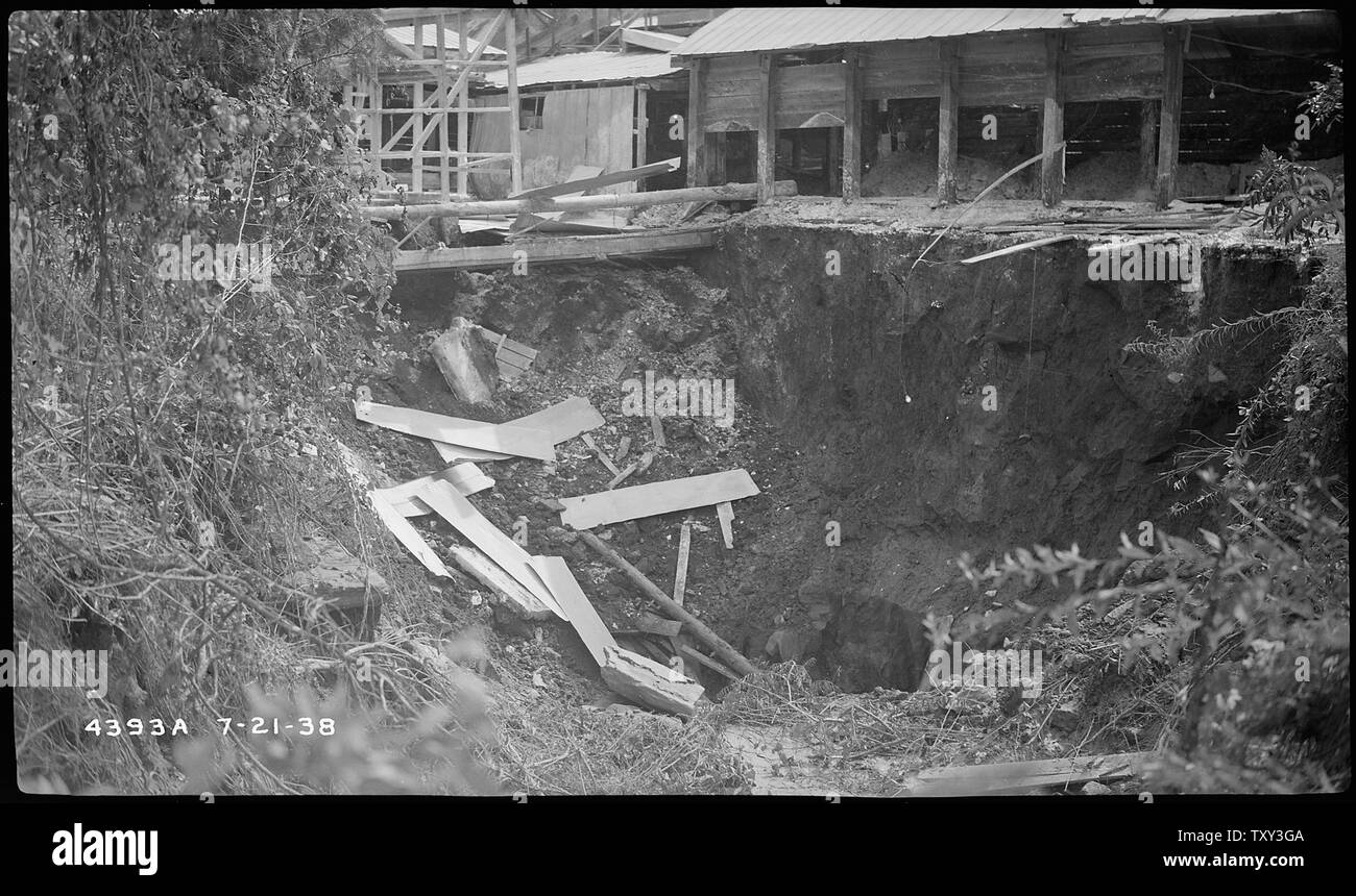 Cave-in at Kinsey Talc Mine Stock Photo - Alamy