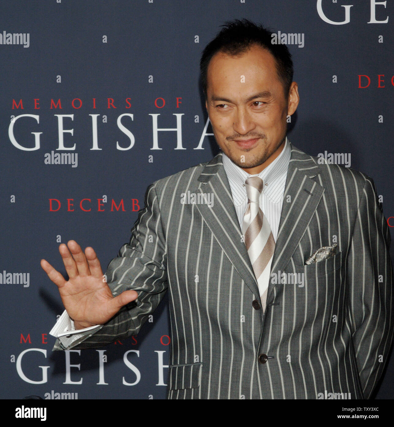 Japanese actor Ken Watanabe, a cast member in the romantic drama motion ...