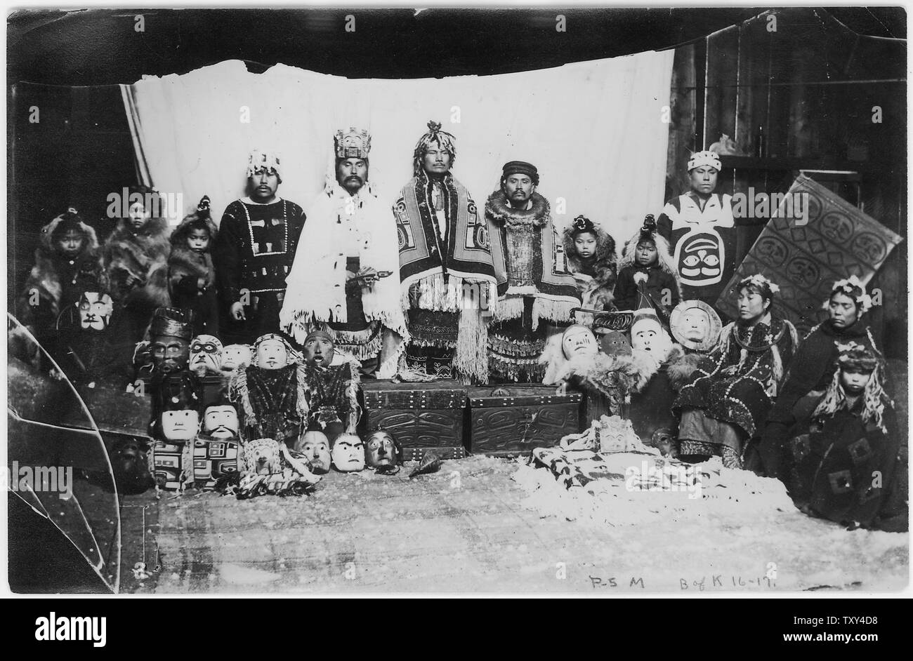 Ceremonial assemblage of Indian shamans of high rank Stock Photo - Alamy