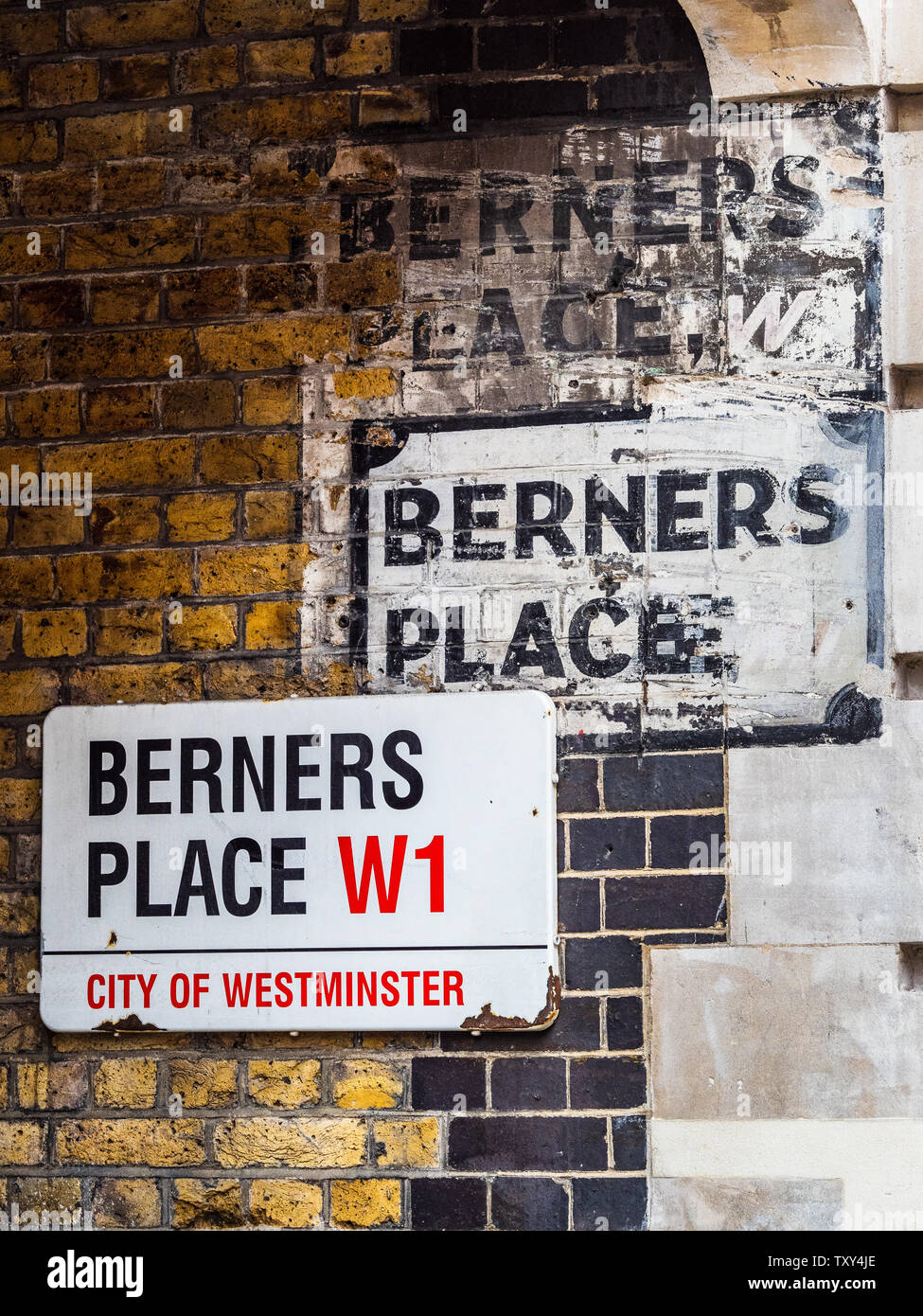 Berners Place Street Signs - Cumulative history of Berners Place Street ...