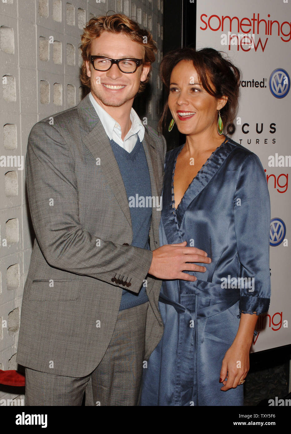 Australian actor Simon Baker (L), who co-stars in the dramatic comedy ...