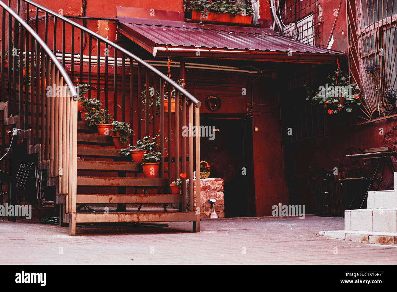 MINSK, BELARUS Red Yard - courtyard-well in Minsk, place for concerts ...