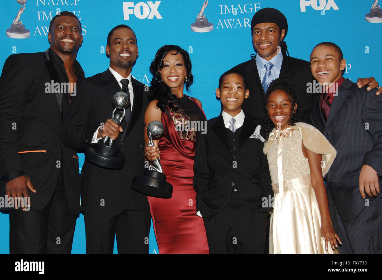 Chris Rock (2nd-L), creator of the comedy television series "Everybody ...