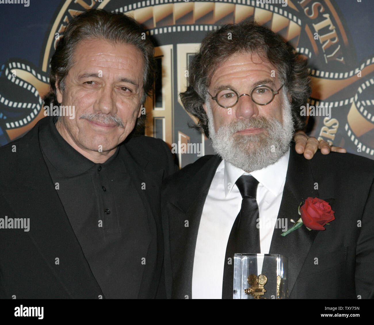 Actor Edward James Olmos (L) and cinematographer Robbie Greenberg ...
