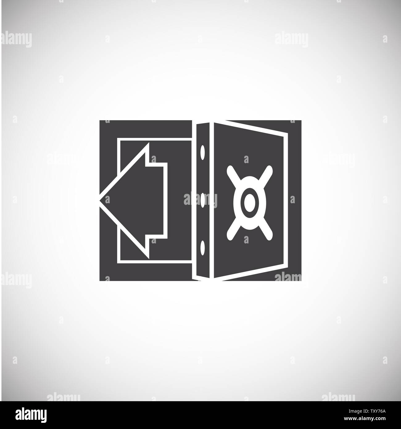 Money safe icon on background for graphic and web design. Simple ...