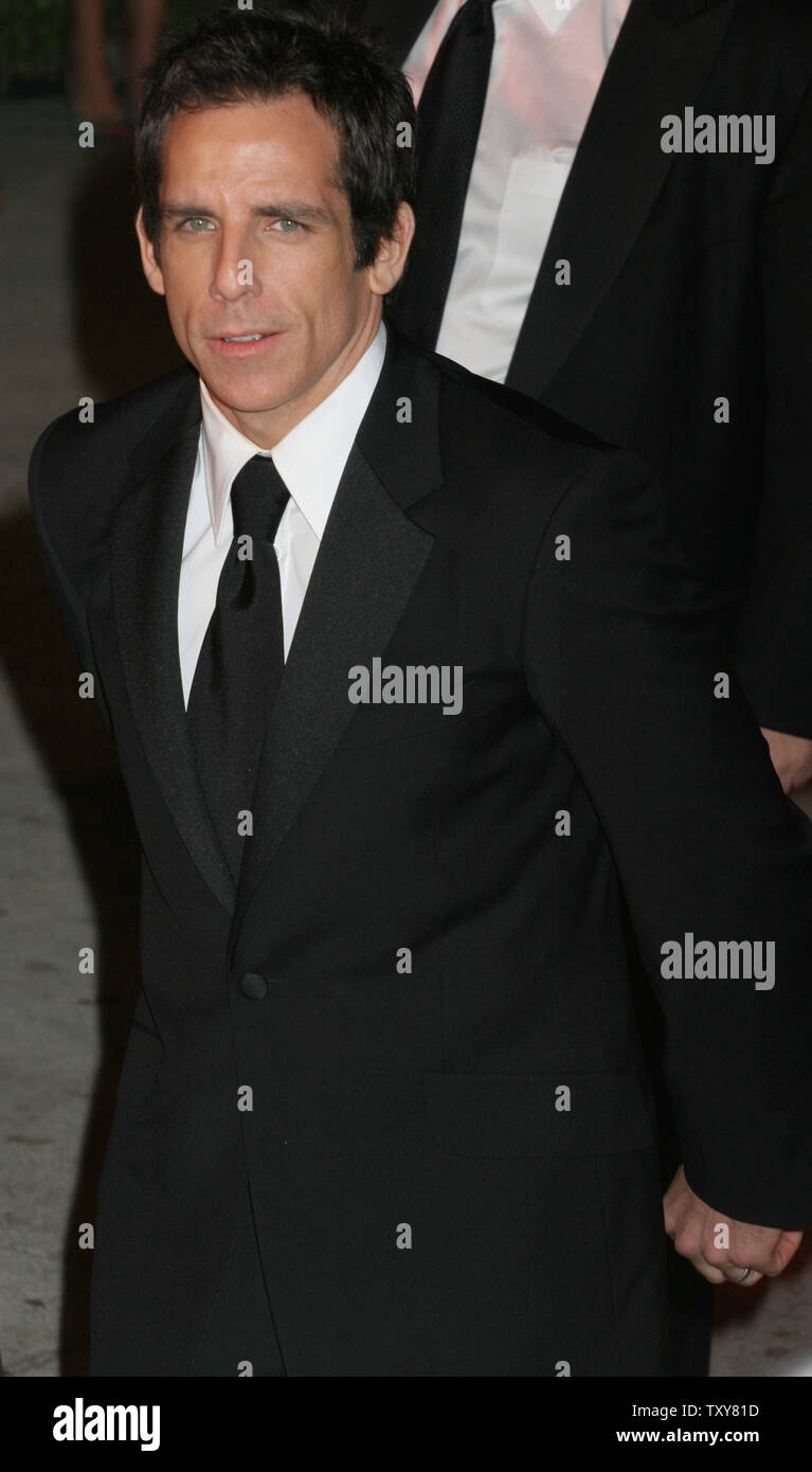 Actor Ben Stiller arrives on the red carpet at the Vanity Fair Oscar ...