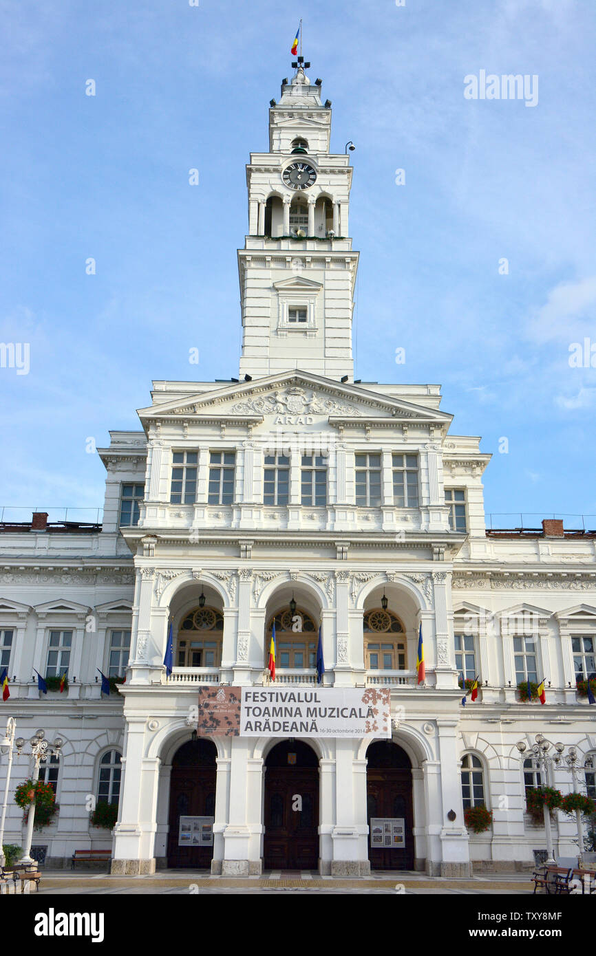 Town hall, Arad, Romania Stock Photo - Alamy