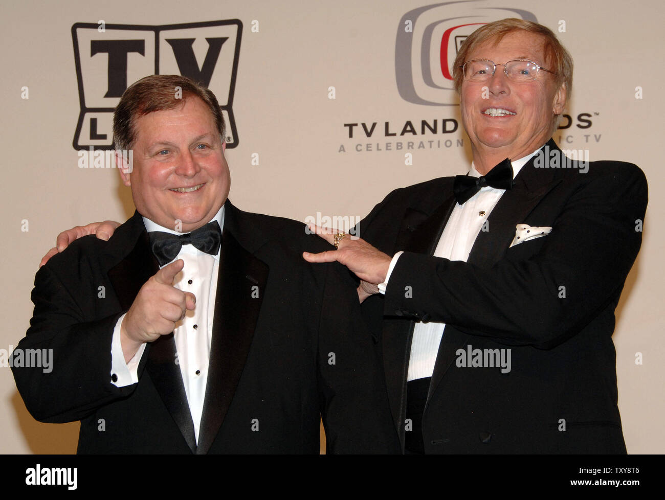 Actors Burt Ward (L) and Adam West, stars of the classic television ...