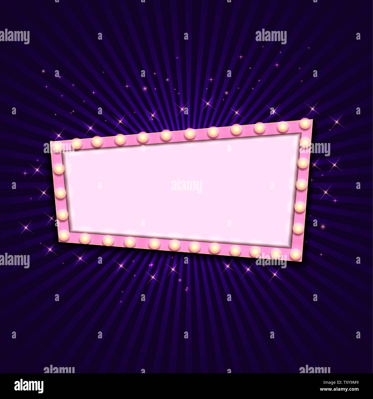 Vintage 3d light retro frame. Vector Illustration Stock Vector Image ...
