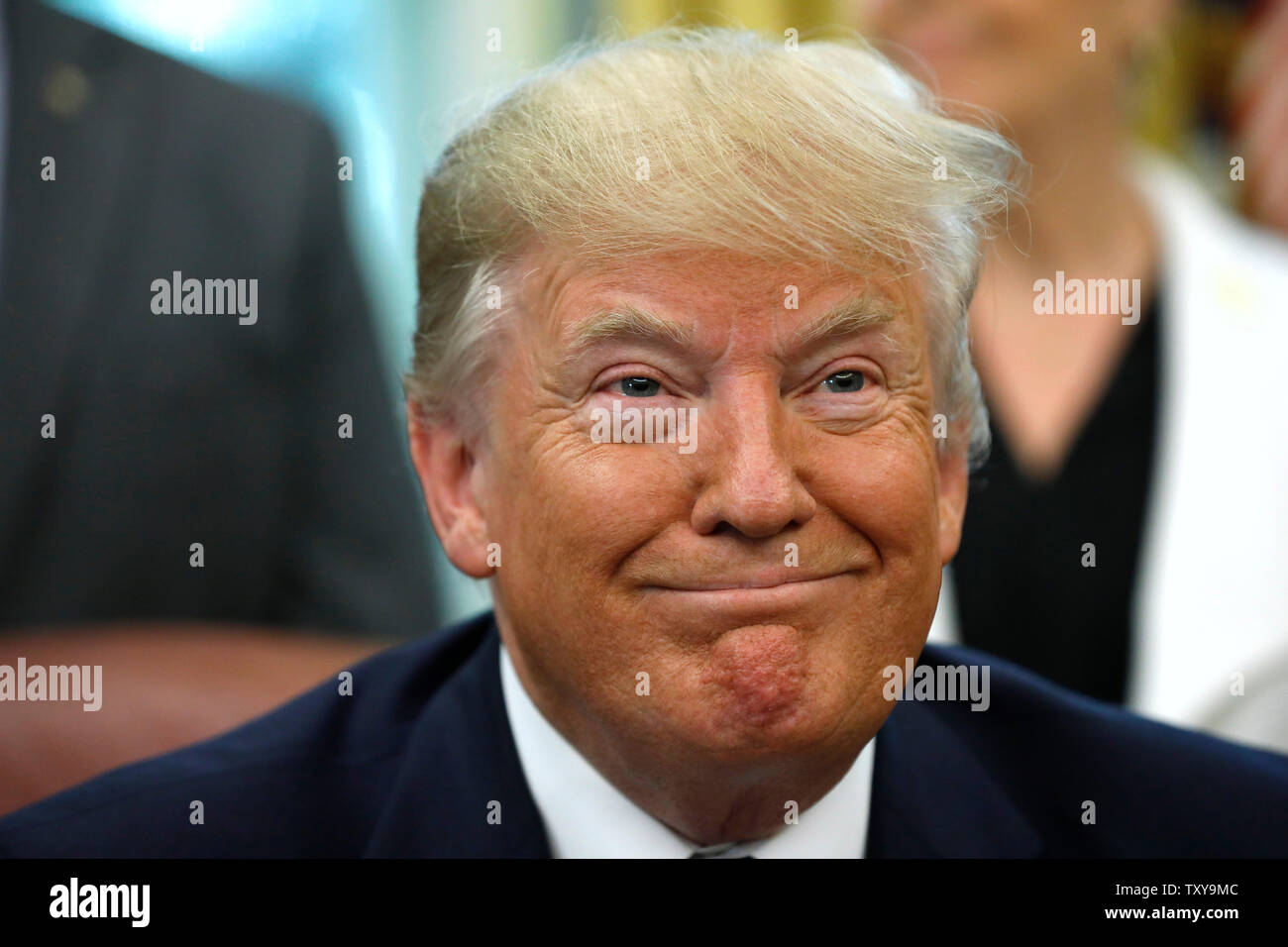 Washington, DC. 25th June, 2019. US President Donald Trump smiles after ...