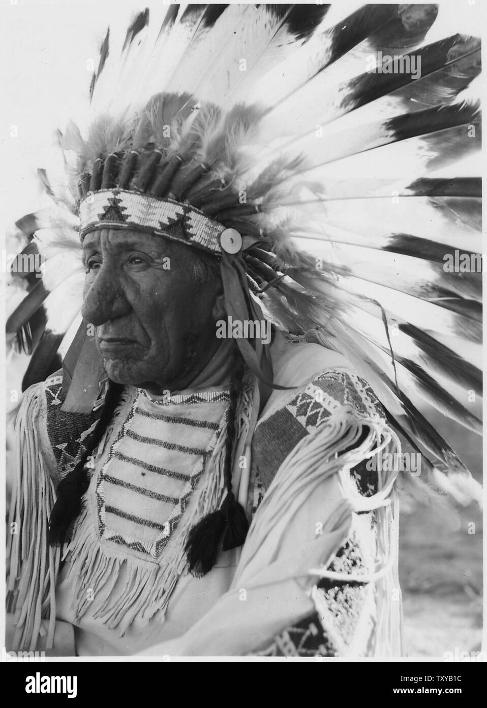Chief Red Cloud in headress Stock Photo - Alamy