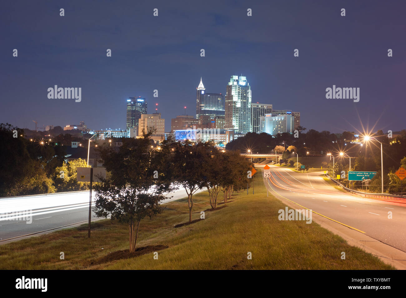 Downtown raleigh skyline hi-res stock photography and images - Alamy
