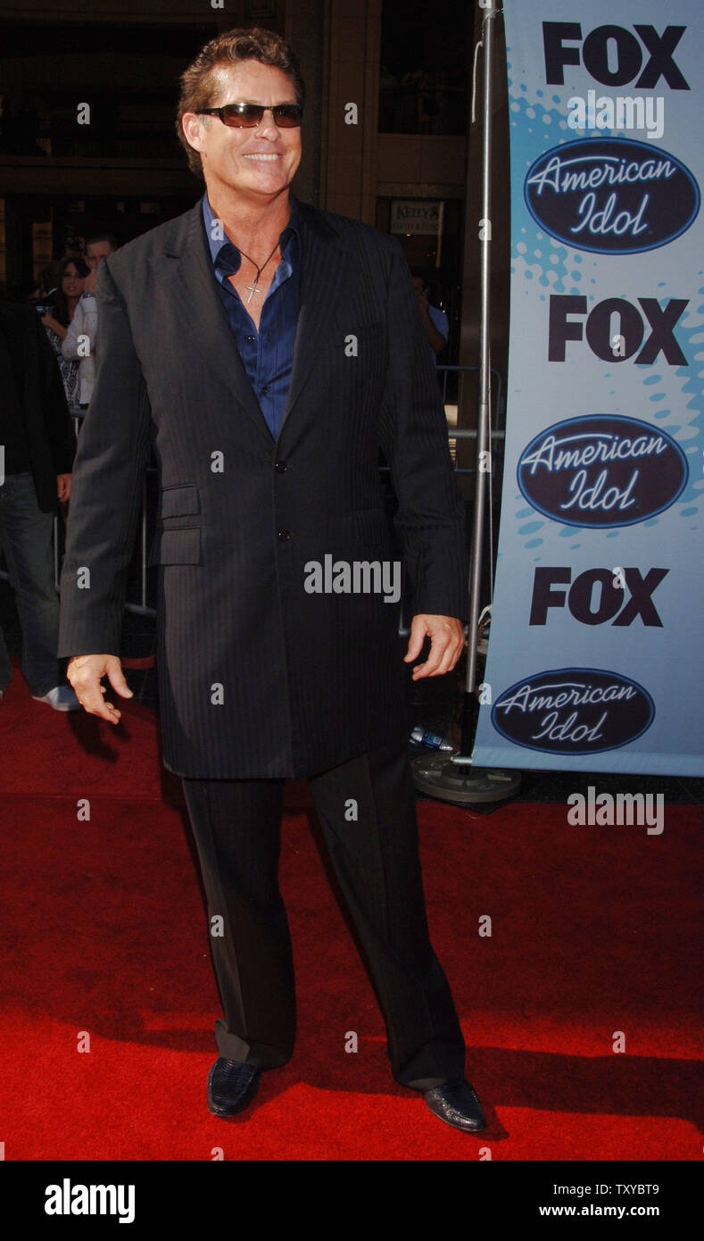 Actor David Hasselhoff arrives as a guest for the fifth finale of the ...