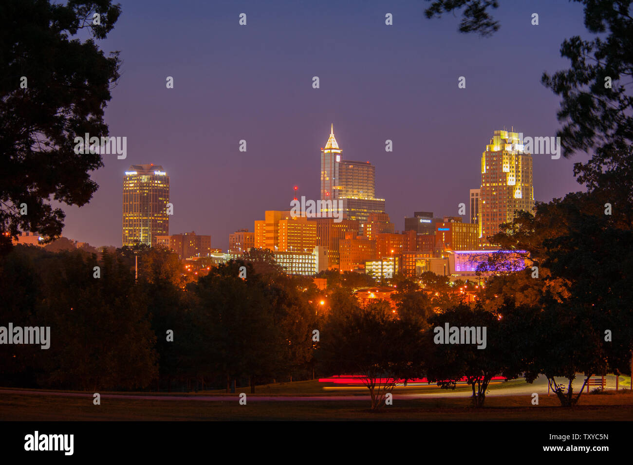 Downtown raleigh skyline hi-res stock photography and images - Alamy