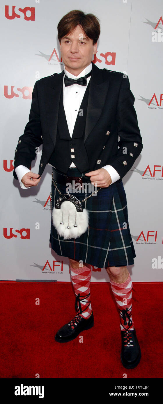 Actor Mike Meyers arrives for the taping of the American Film Institute ...