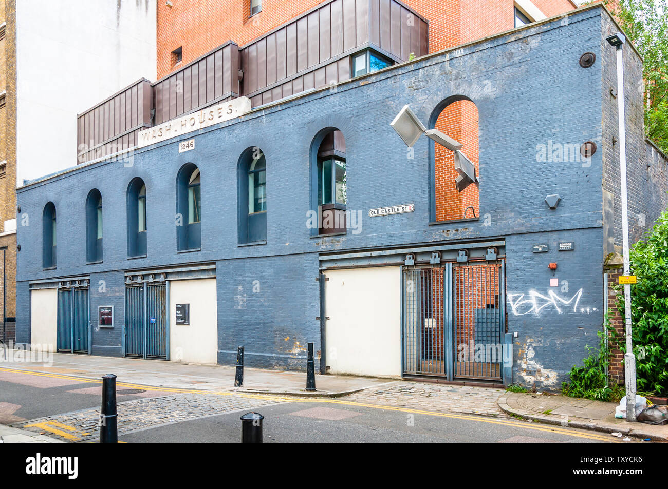 London, UK - JUNE 20, 2019: Wash Houses, entrance to the women's ...