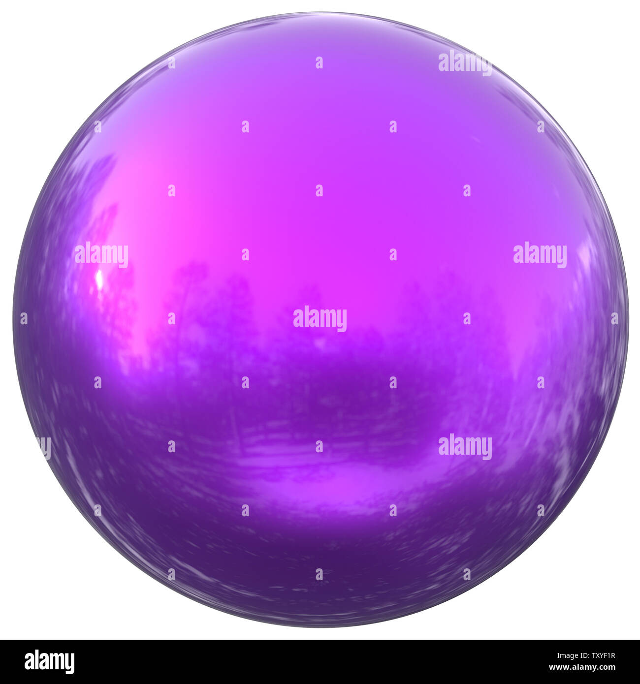 Purple sphere round button ball basic circle geometric shape solid ...