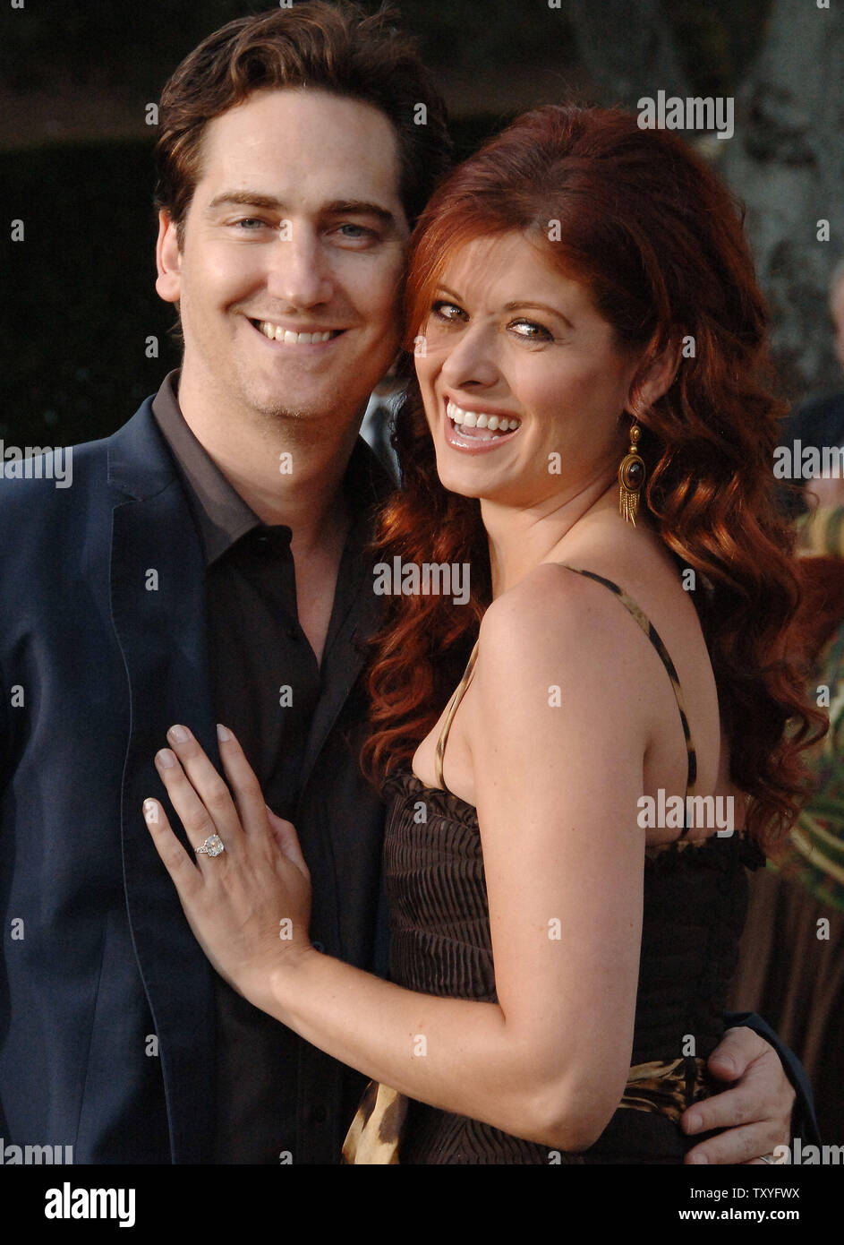 Debra messing and husband daniel zelman hi-res stock photography and ...