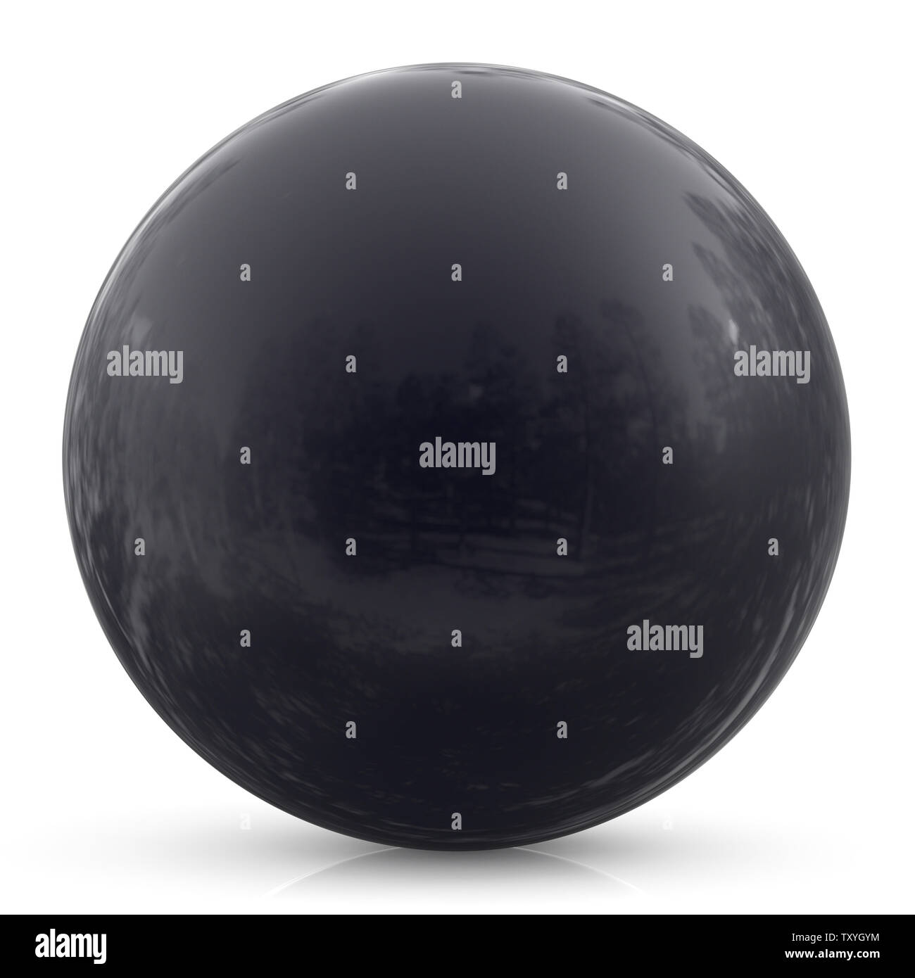 Black sphere ball round button basic circle geometric shape solid ...