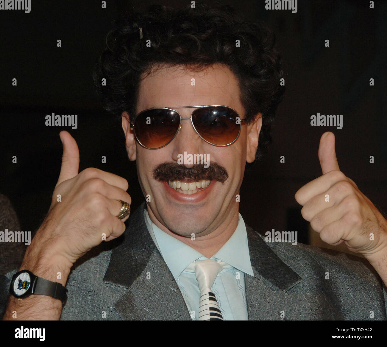 British actor Sacha Baron Cohen arrives in character as Borat, for the ...