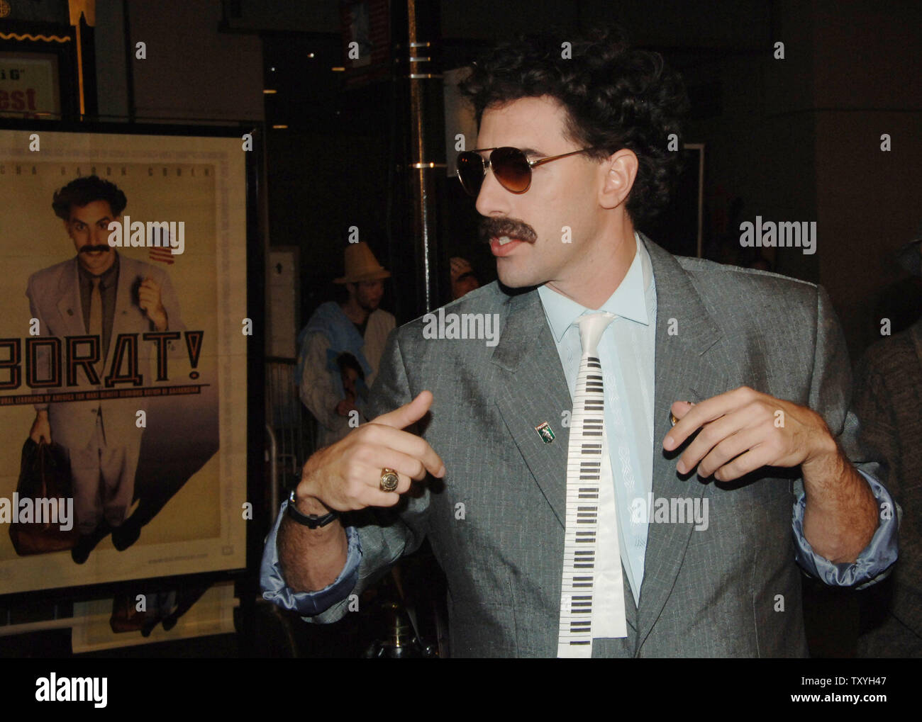 British actor Sacha Baron Cohen arrives in character as Borat, for the ...