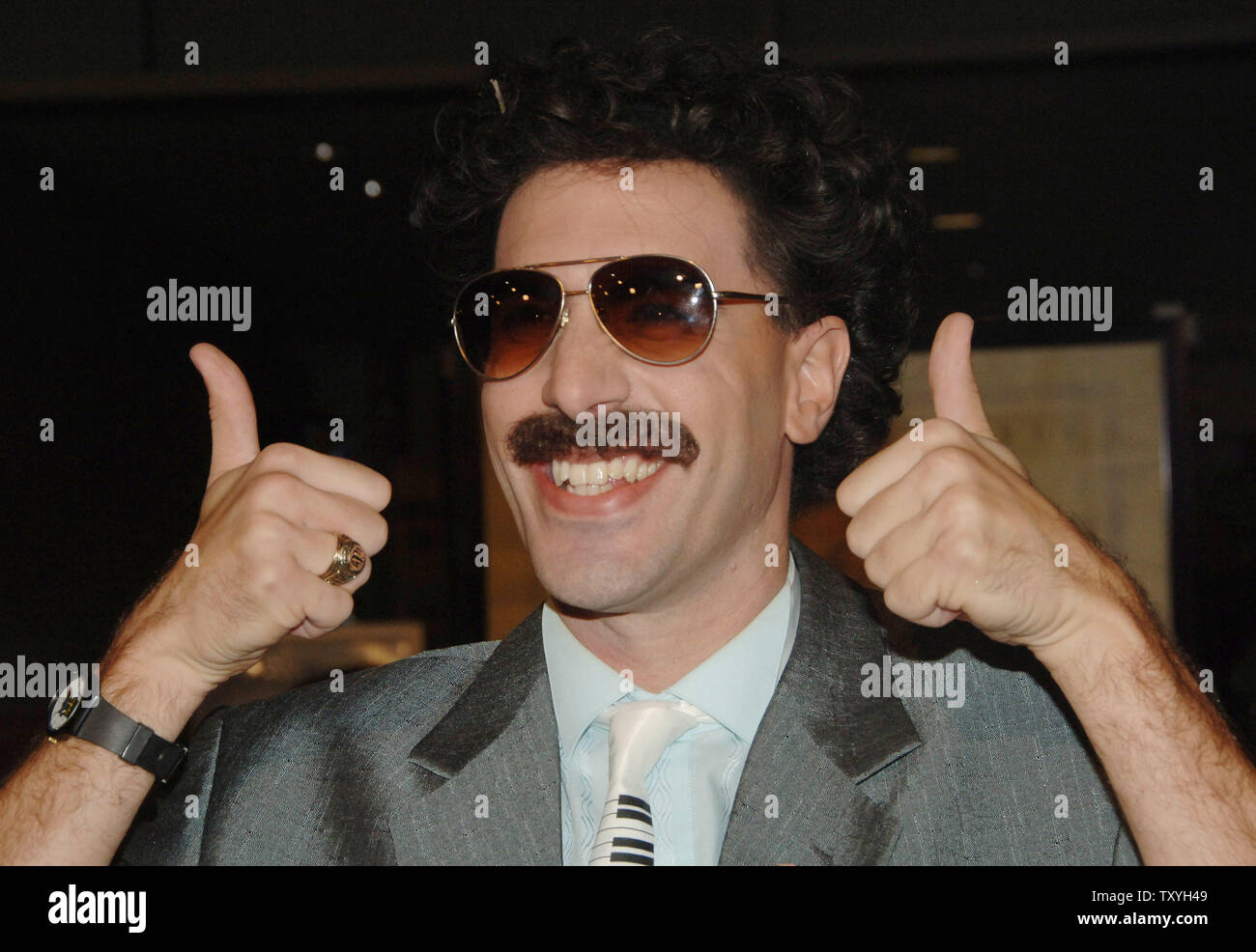British actor Sacha Baron Cohen arrives in character as Borat, for the ...