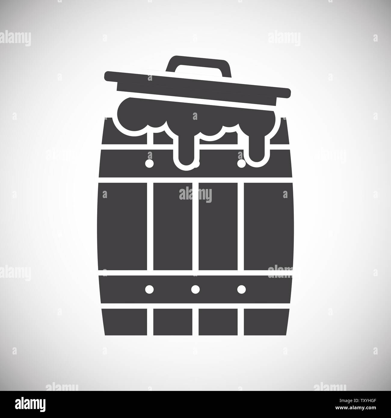 Barrel icon on background for graphic and web design. Simple ...