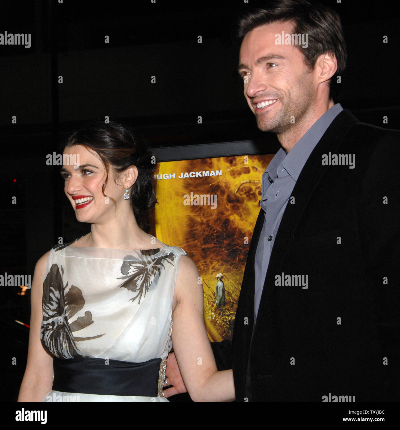 English actress Rachel Weisz (L) and Australian actor Hugh Jackman ...