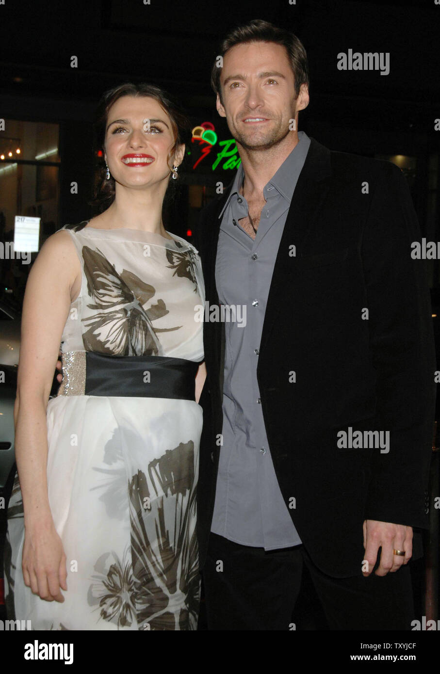 English actress Rachel Weisz (L) and Australian actor Hugh Jackman ...