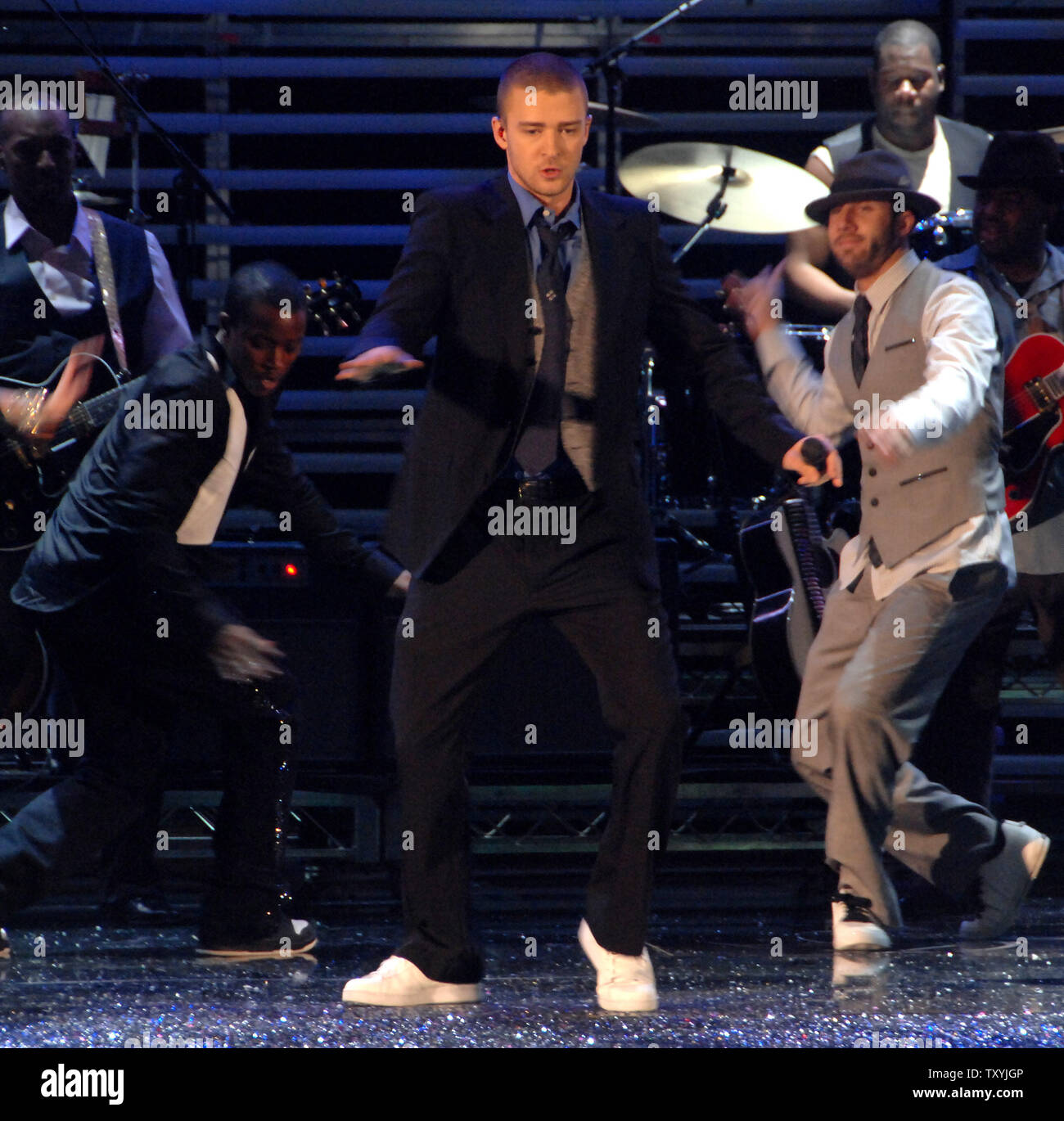 Justin Timberlake performs during the taping of the Victoria's Secret ...