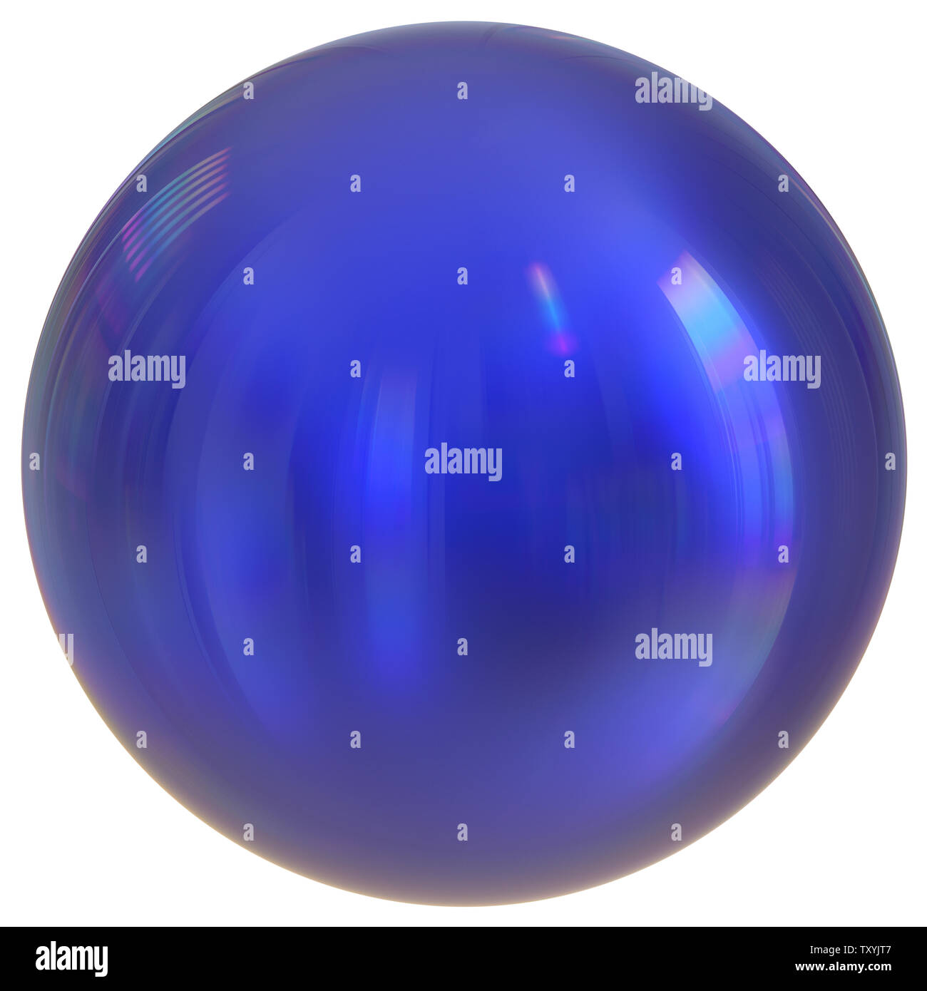 Blue sphere round button ball basic circle geometric shape solid figure ...