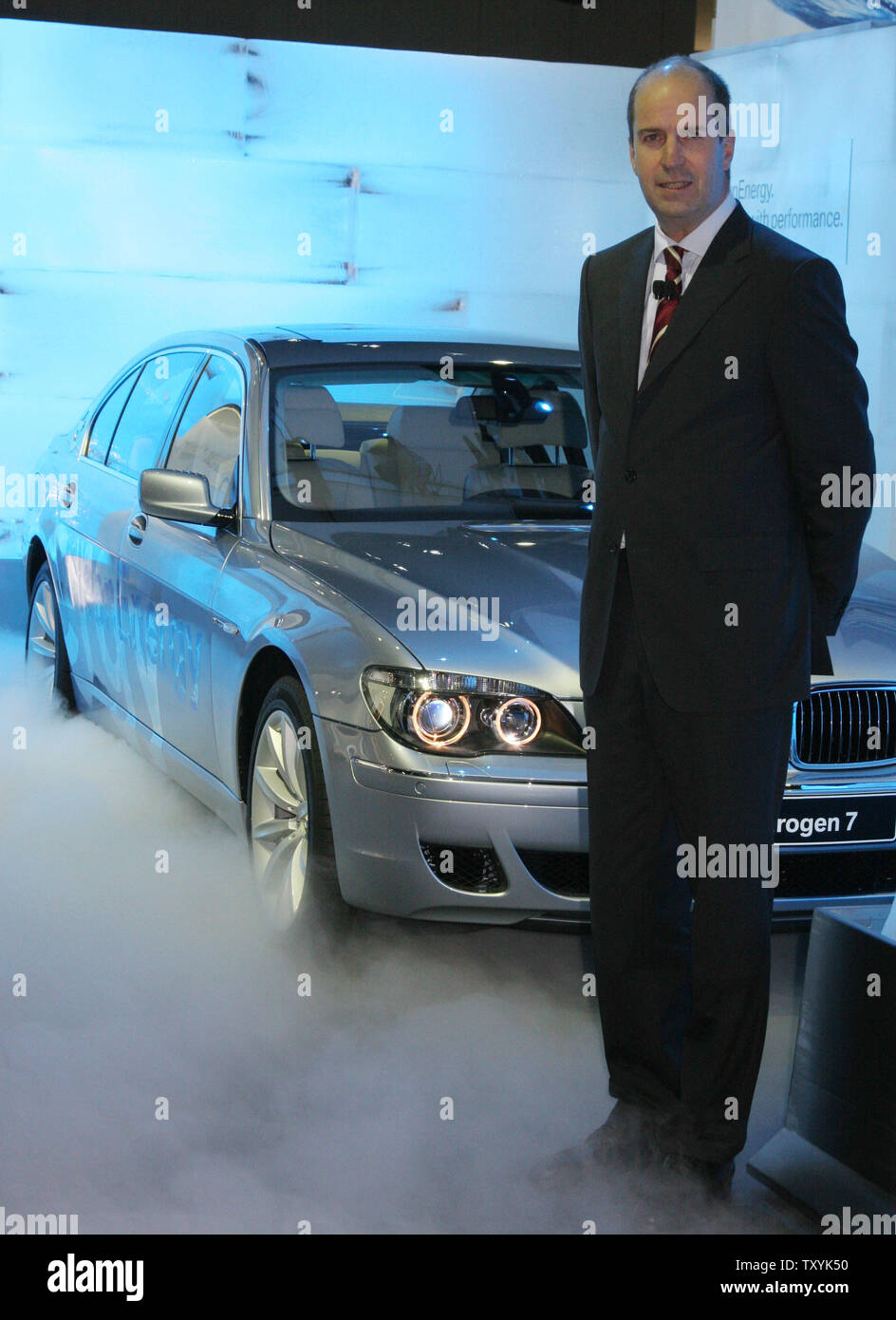 Michael Ganal, Board Member of BMW Group, poses after unveiling the new ...