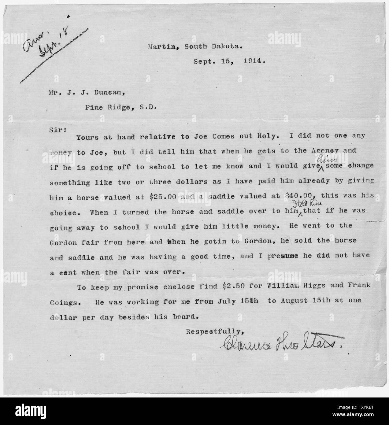 Martin south dakota hi-res stock photography and images - Alamy